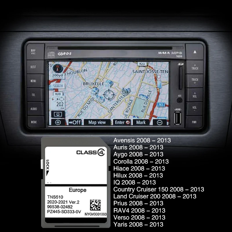Car-RAV4-Maps-Card-LAND-CRUISER-150-200-For-Toyota-TNS510-Navigation ...