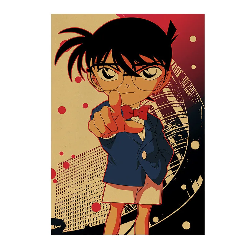 Anime Detective Conan kraft paper retro poster home decorative painting ...