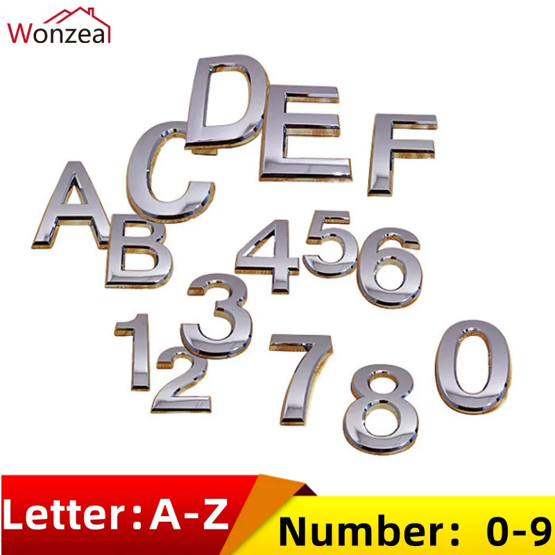 Abs Plastic Door Address Digits Sticker | Decorative House Number Signs ...