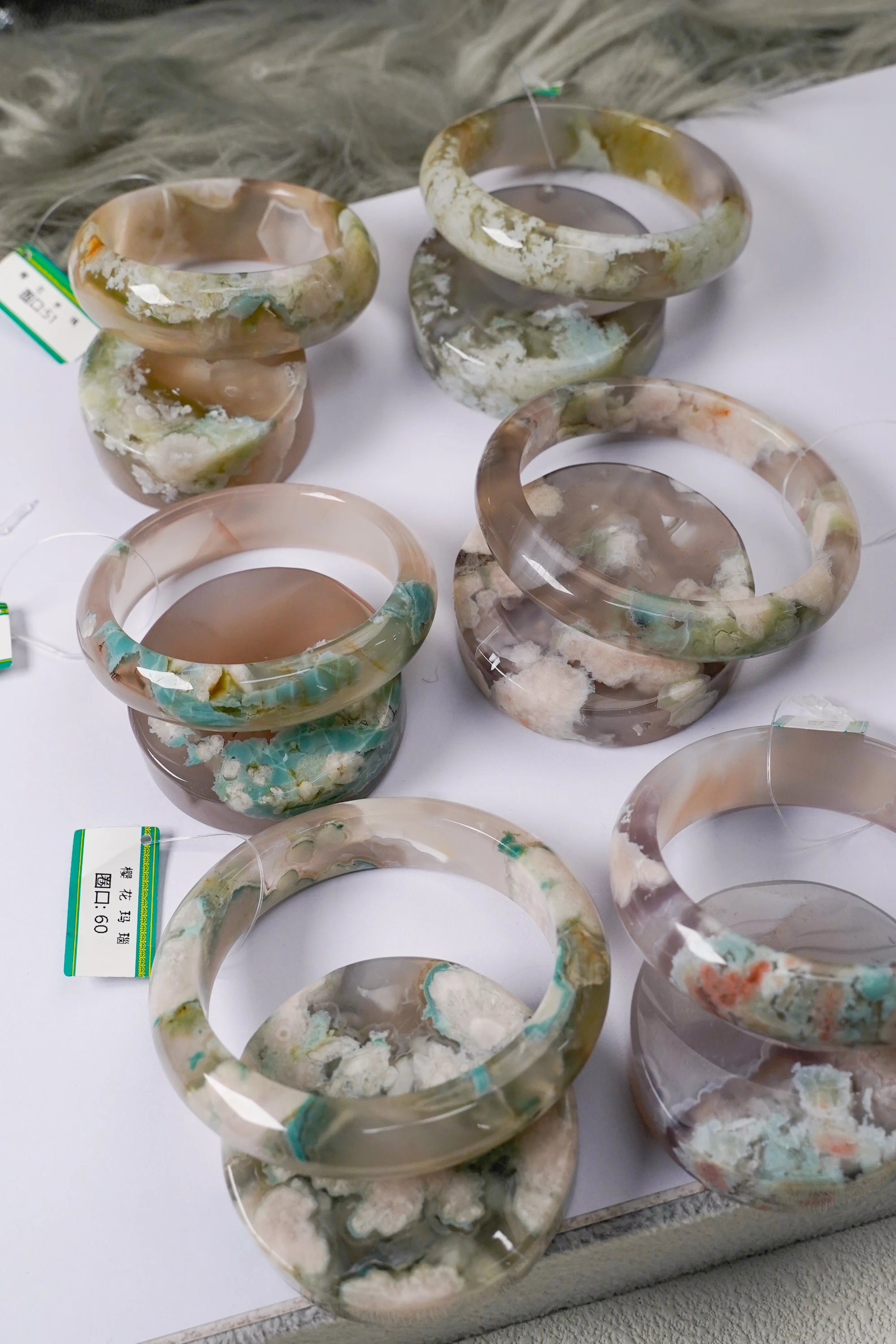 Sakura-Agate-bracelet-Cherry-Blossom-Agate-Each-one-is-unique-in-the ...