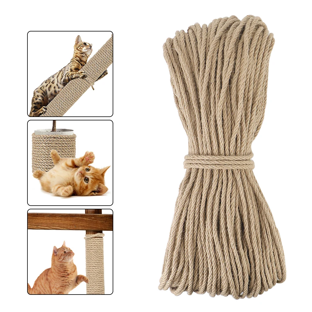 Cat-Climbing-Frame-DIY-Scratching-Post-Toy-Natural-Sisal-Rope-Twine ...