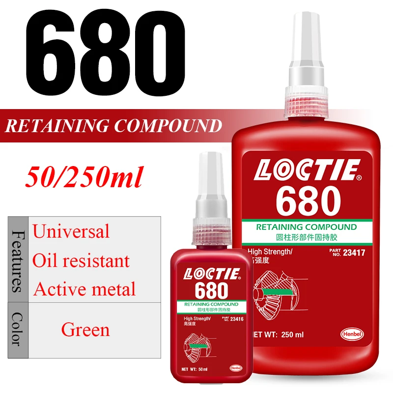 50ml 250ml Composto De Retenção Loctite 680 Anaeróbico Flexível Selante ...