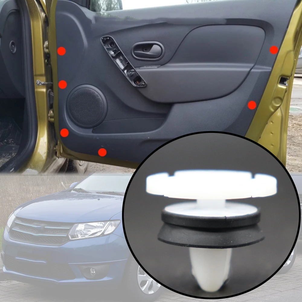 Car-Interior-Door-Trim-Panel-Card-Retainer-Clips-Moulding-For-Dacia ...