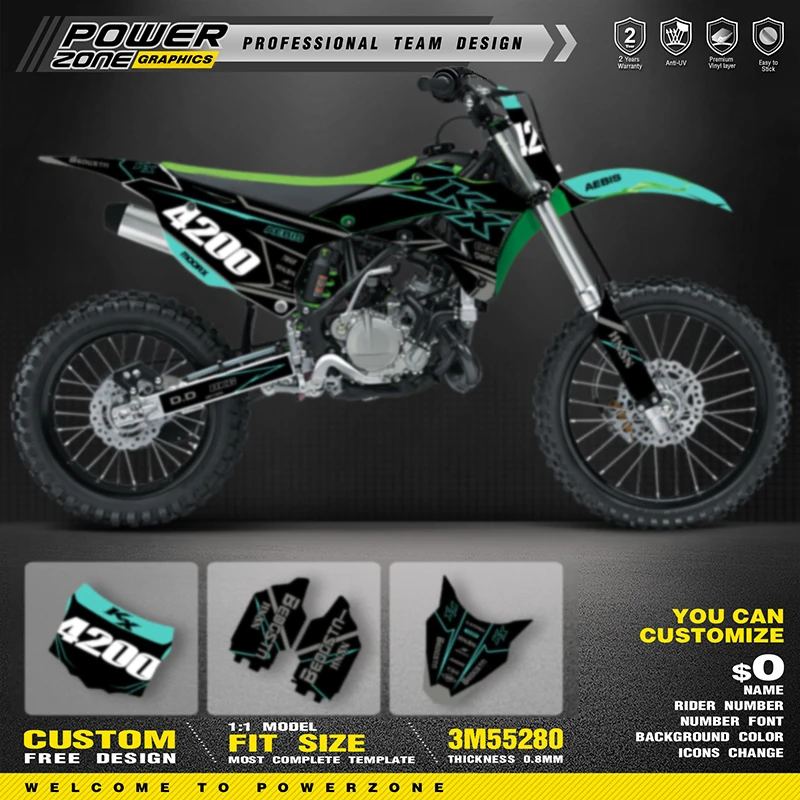 PowerZone Custom Team Graphics Background Decals Stickers Kit For ...