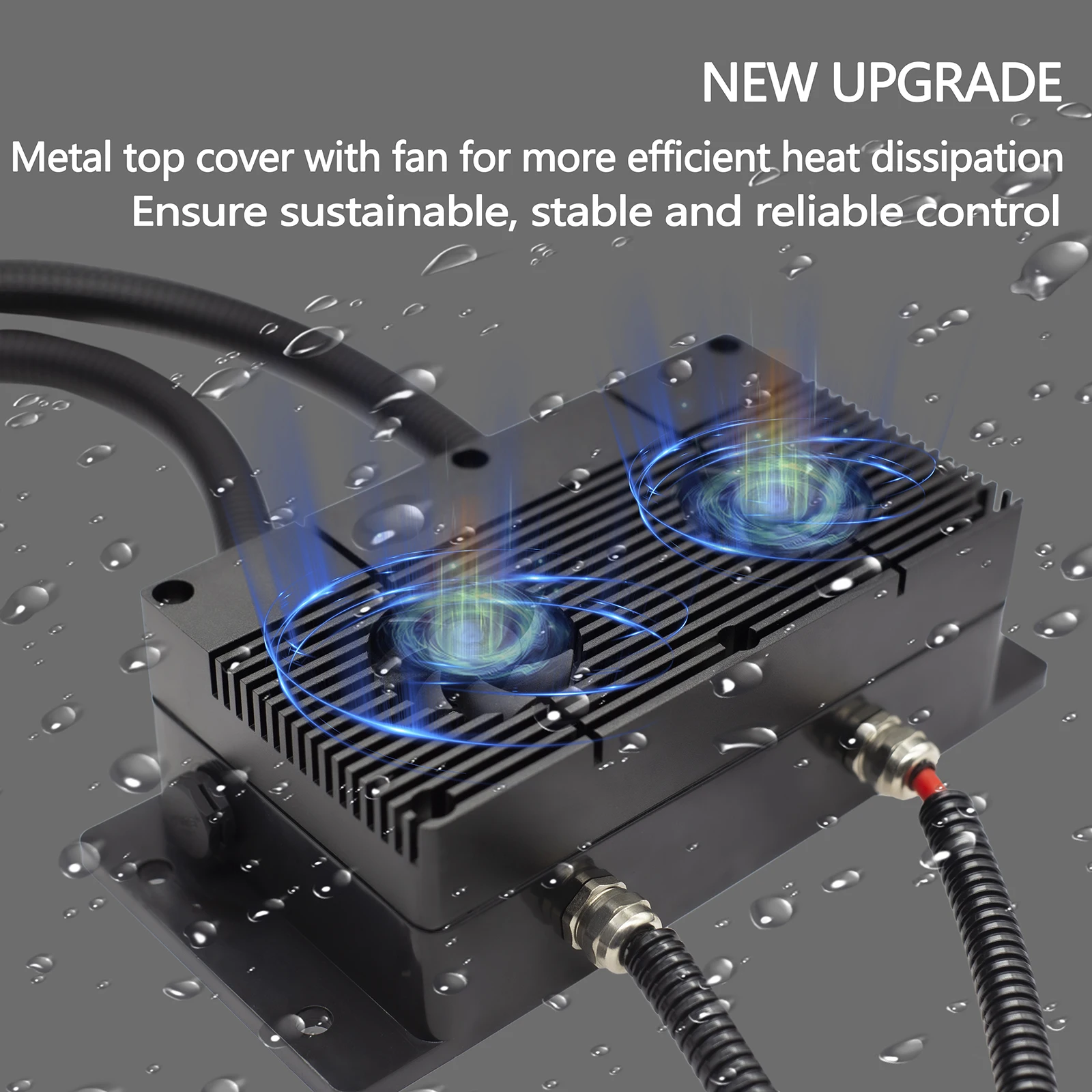 Waterproof-Control-Box-Metal-Cooling-Casing-With-Fan-Built-in-100A-ESC ...
