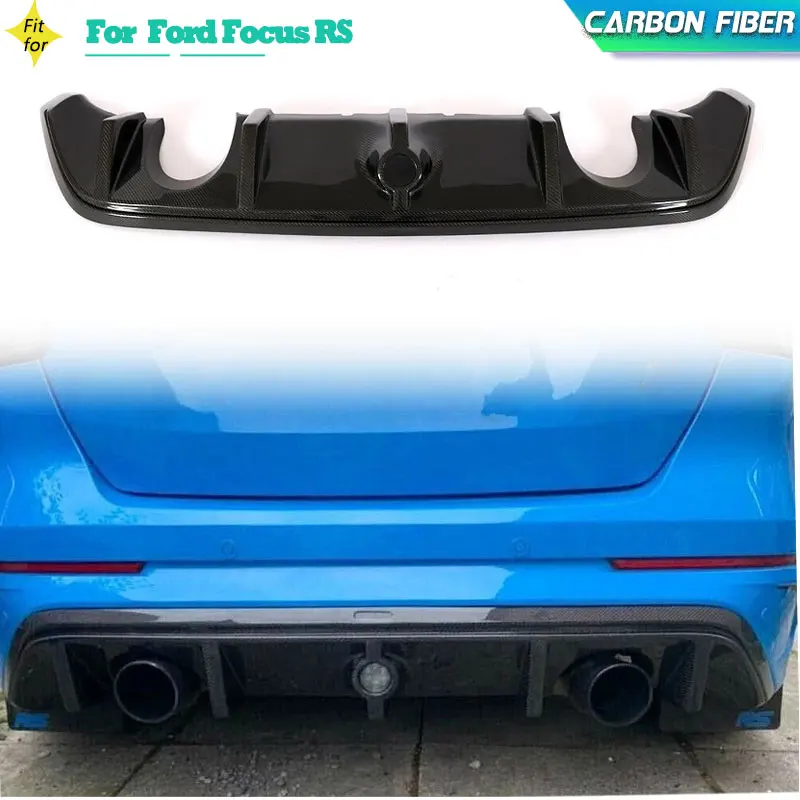 Carbon-Fiber-Car-Rear-Bumper-Diffuser-Lip-For-Ford-Focus-RS-Hatchback-4 ...