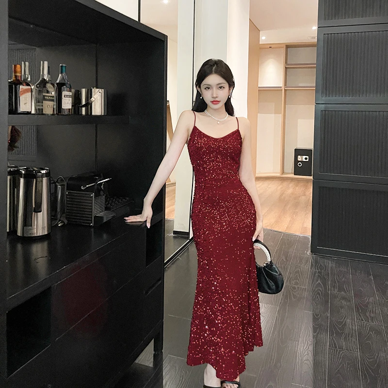 Shiny-Sequin-Spaghetti-Strap-Backless-Split-Evening-Dresses-Cocktail ...