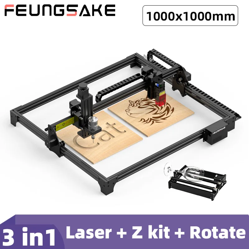 Graveur Laser Cnc, Découpeur, Imprimante À Bois, Graveur Laser 90w ...