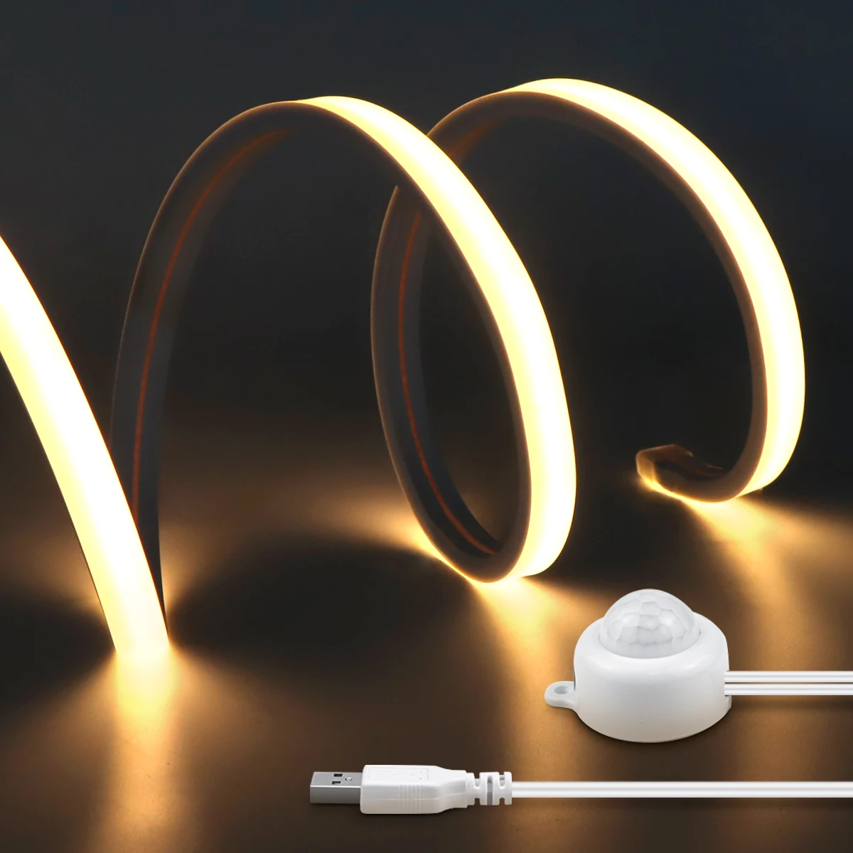 USB-Powered-LED-Neon-Light-Strip-5V-Flexible-Motion-Sensor-COB-Neon ...