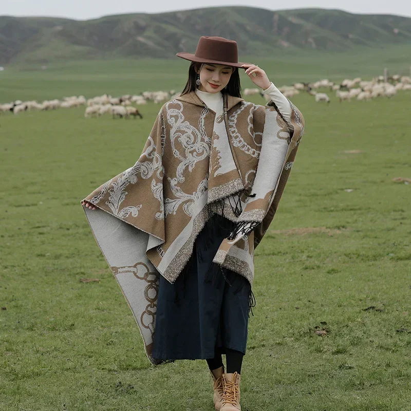 20-Printed-Style-Women-Shawl-Big-Pendulum-Long-Cloak-Faux-Cashmere ...