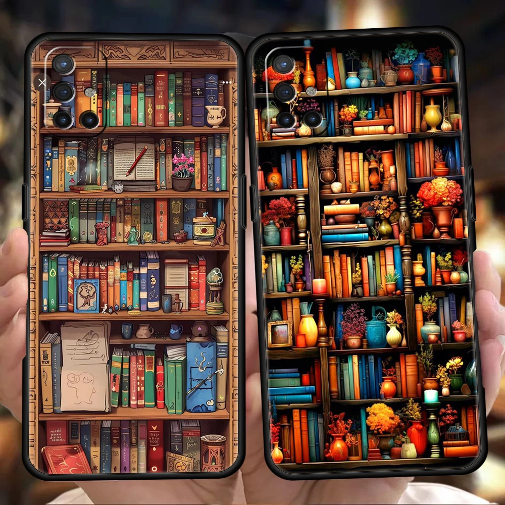 Read Books illustration Luxury Phone Case For Oneplus 10T 11 R10 Nord ...