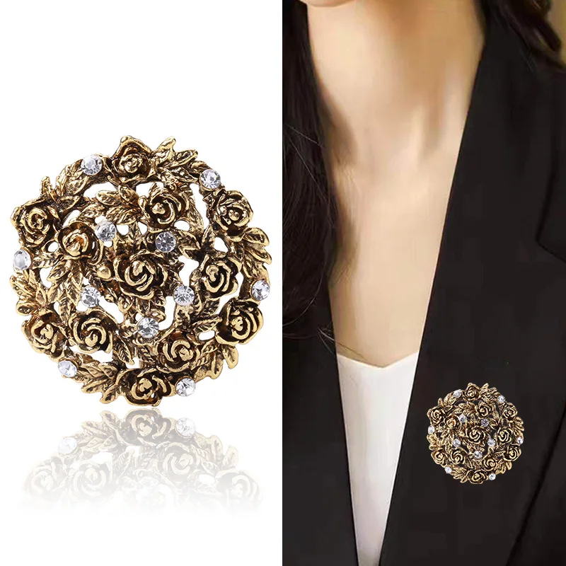 Vintage-Rhinestone-Flower-Brooch-Rose-Brooches-Pins-Women-Luxury-Coat ...