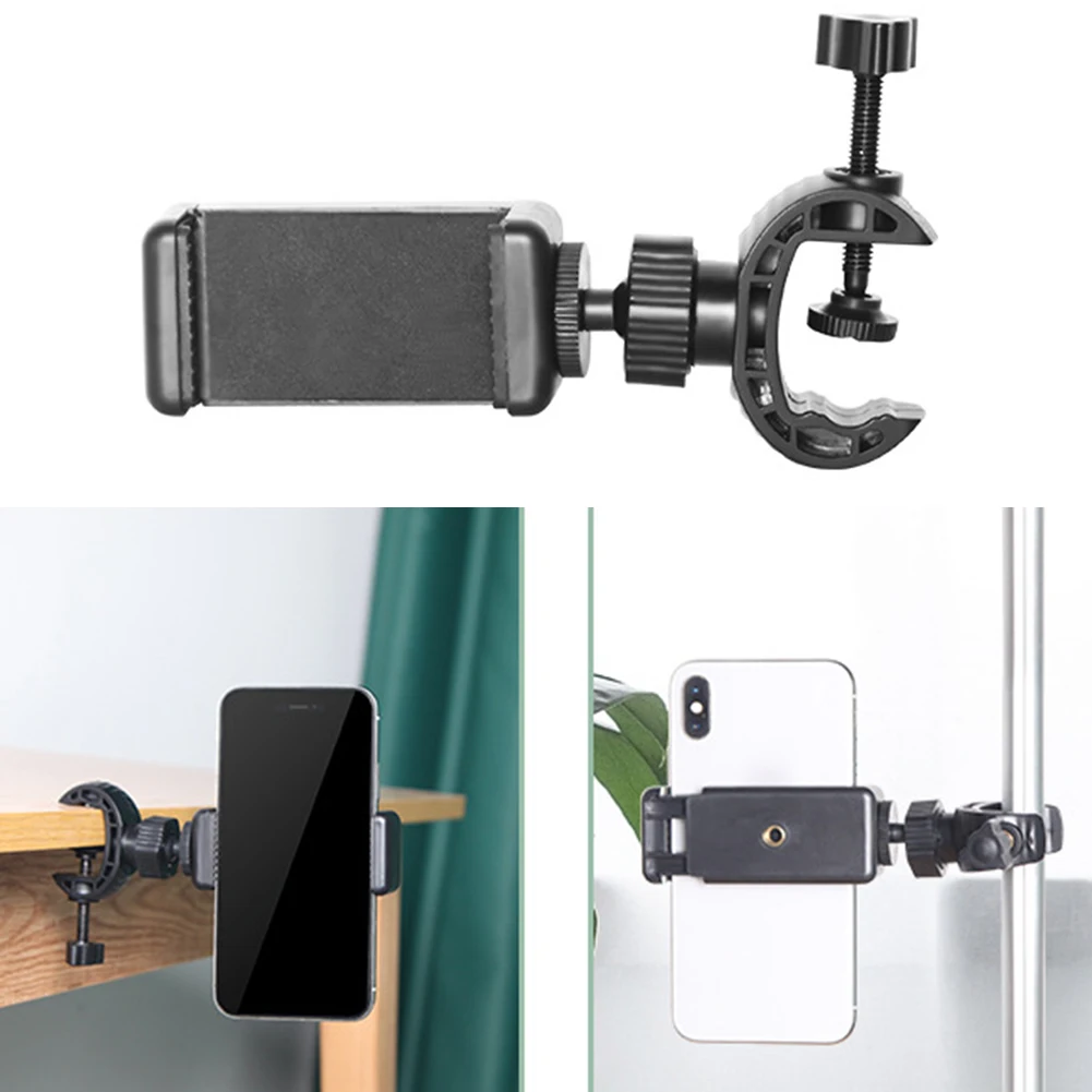 Phone-Holder-Mount-Stand-Microphone-Stand-Mount-Tripod-Phone-Bracket ...