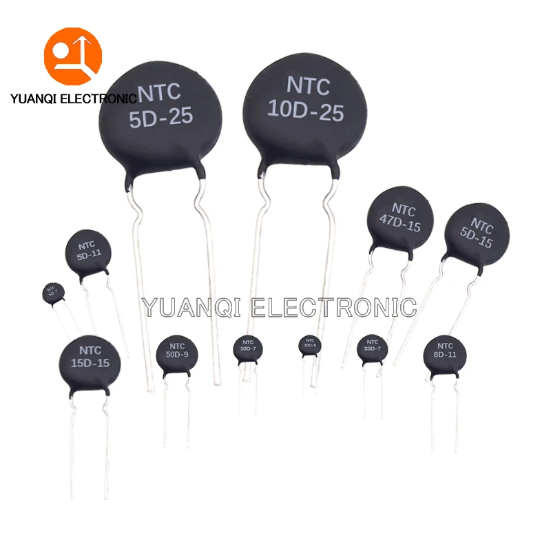 10pcs Thermal Resistor NTC 3D-9 5D-9 5D-11 5D-15 8D-11 8D-20 10D-7 10D-9 10D-11 10D-13 10D-15 ...
