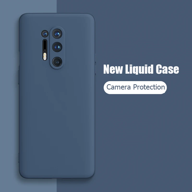 For-OnePlus-8-Pro-Case-Liquid-Silicone-Soft-Cover-For-One-Plus-8-9-Pro ...