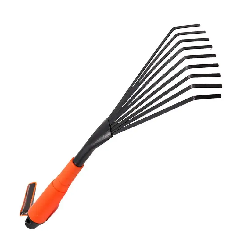Hand-Rake-Garden-Tool-Ergonomic-Handle-Soil-Tiller-Hand-Leaf-Rake-Claws ...