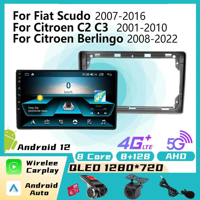 2-Din-CarPlay-Multimedia-for-Citroen-C2-C3-2001-2010-Android-Stereo-Car ...