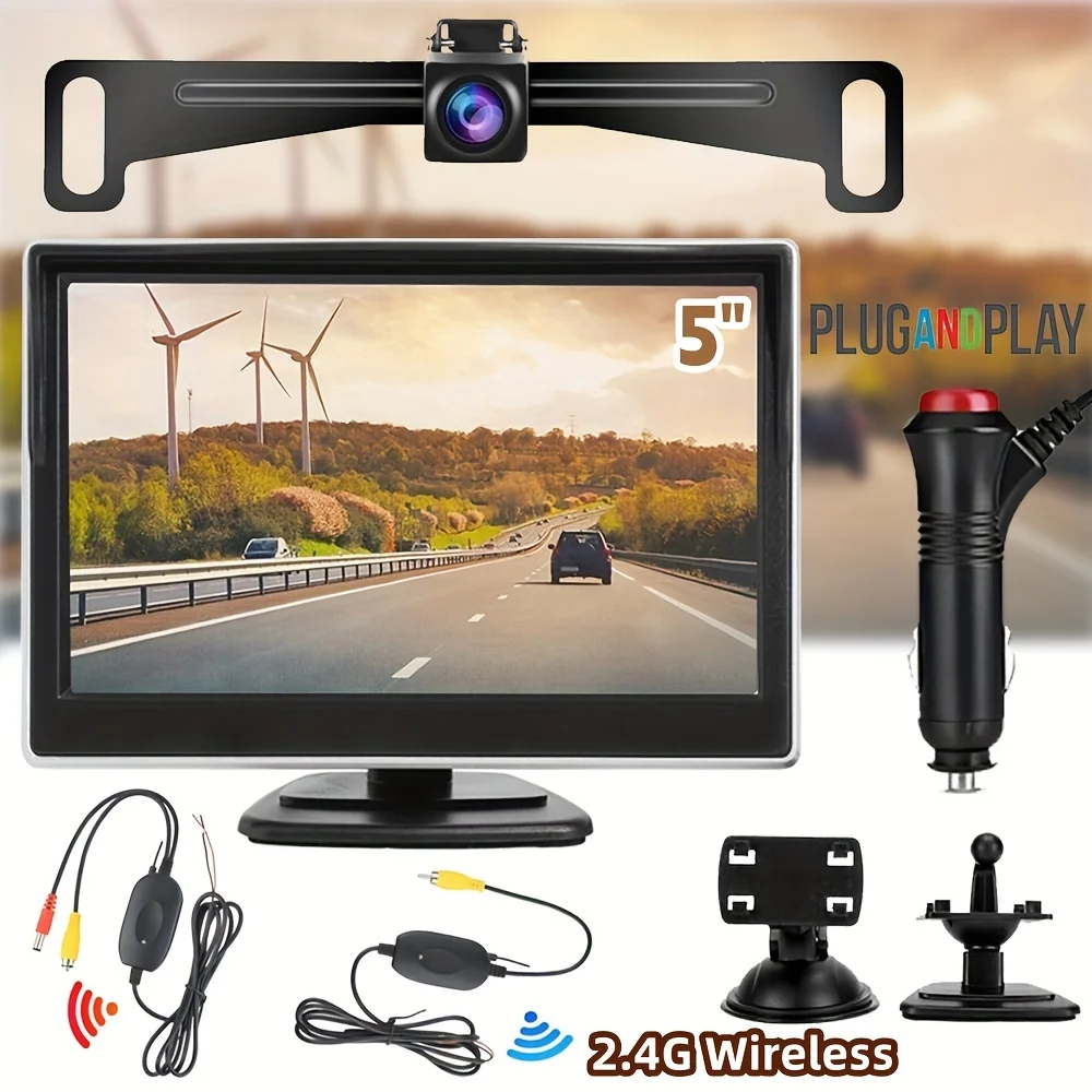 Wireless-5-Inch-Car-Reversing-Camera-Kit-Car-Monitor-LCD-Display-HD-Car ...