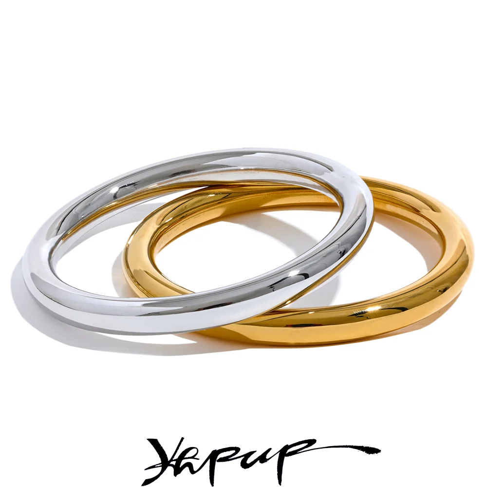 Yhpup-65mm-Polished-Textured-Waterproof-Stainless-Steel-Big-Bracelet ...