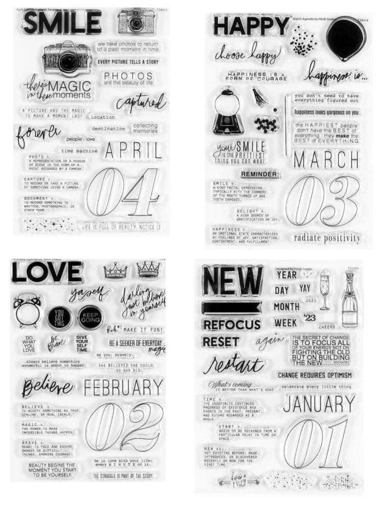 20223 NEW English transparent Clear Silicone Stamp/Seal for DIY ...