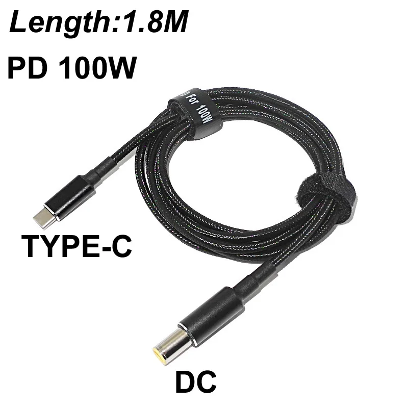 1.8M 100W USB C Type C DC fast Charging PD Power Converter Cable Cord ...