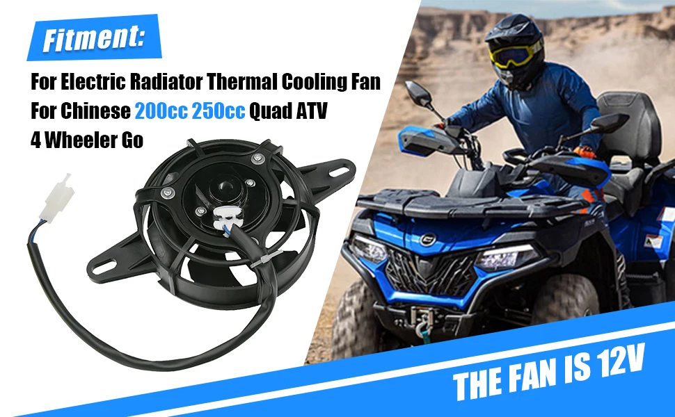 sthus Universal Motorcycle Radiator Cooling Fan Electric Fan 4inch For ...