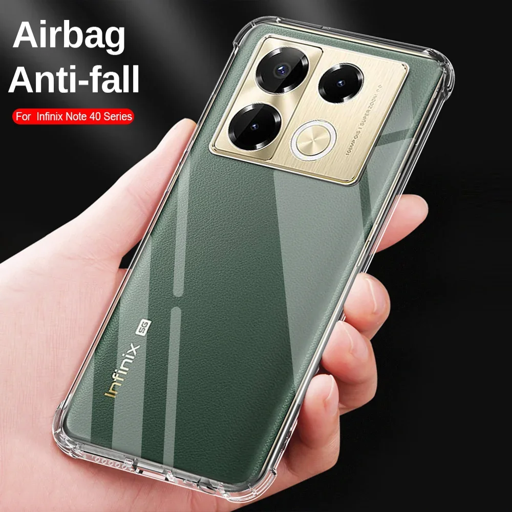 For-Infinix-Note-40-Pro-4G-5G-Plus-case-clear-shockproof-soft-silicone ...