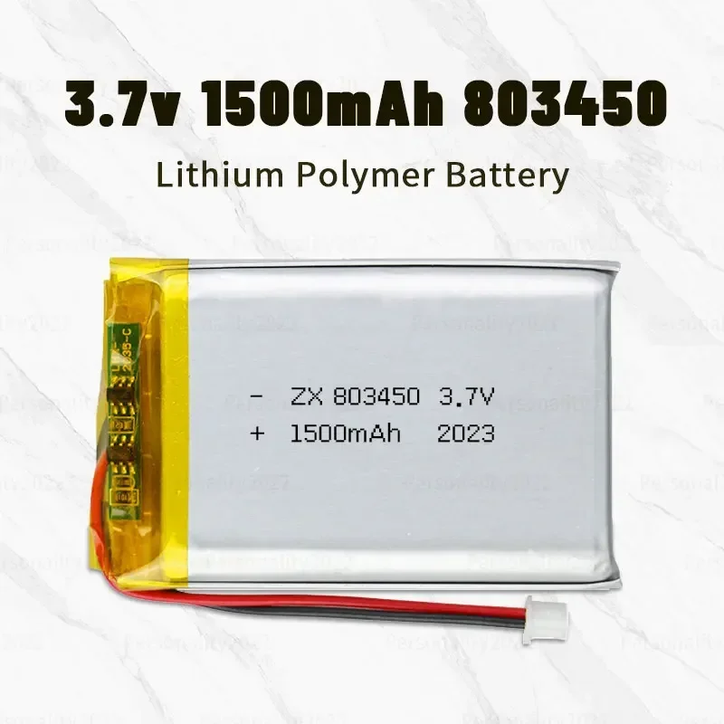 803450-Batteries-3-7V-Lithium-Polymer-Battery-1500mAh-Rechargeable-Ph2 ...