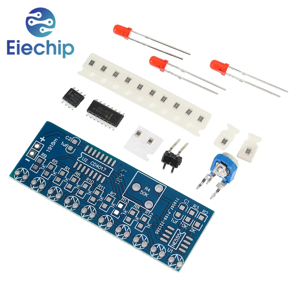 Streaming-Light-Kit-NE555-CD4017-LED-Flow-Light-Electronic-Production ...