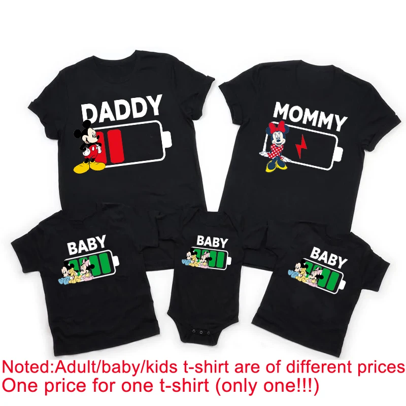 Disney Mickey Mouse Família Combinando Roupas Mãe e Filha Pai Filho ...