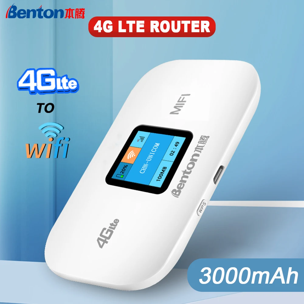 Benton-Portable-4G-LTE-Router-Pocket-WiFi-for-SIM-Card-Mobile-WiFi ...