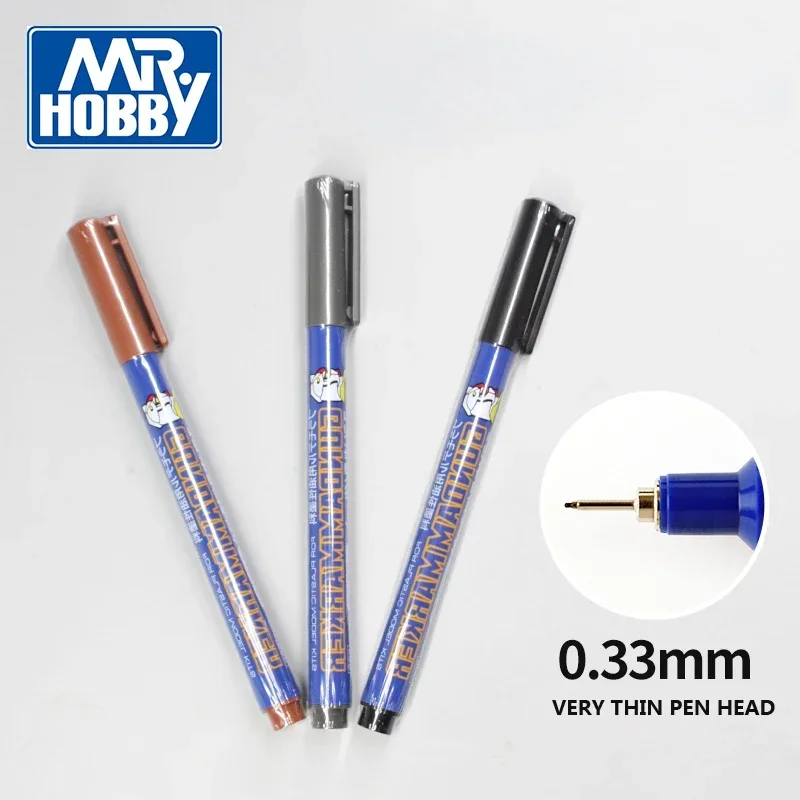MR-HOBBY-GM01-GM02-GM03-Marker-Black-Gray-Brown-Thin-Line-Drawing-Pen ...