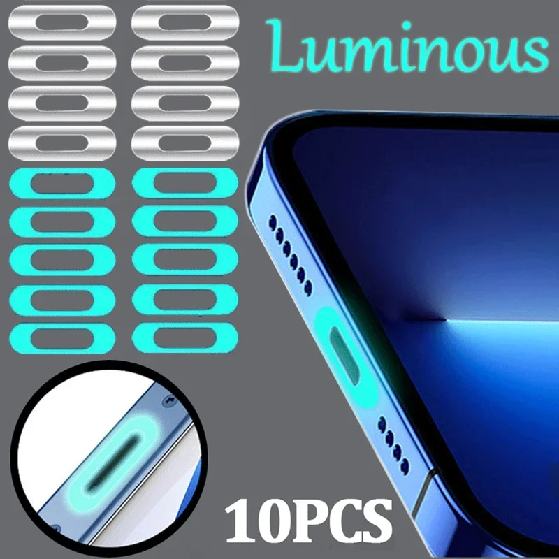 5/10Pcs Luminous Mobile Phone Charging Port Scratch Resistant ...
