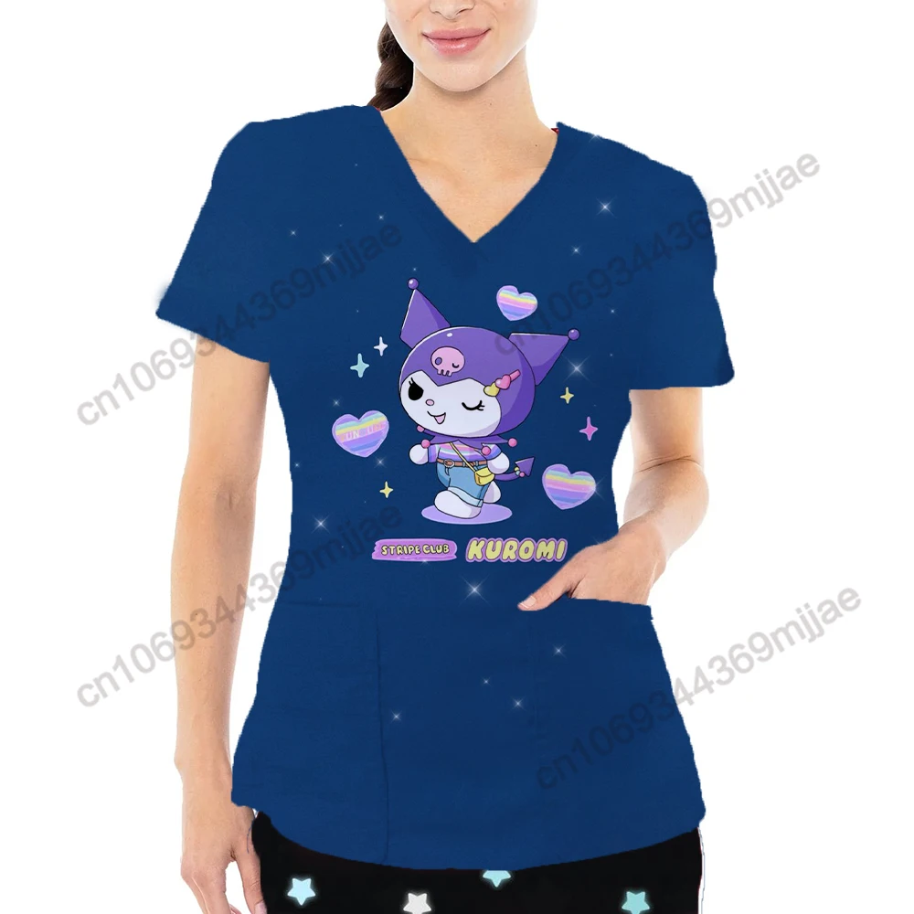 Disney-Woman-T-shirts-for-Women-V-neck-Nurse-Uniform-Women-s-Tops-Y2k ...