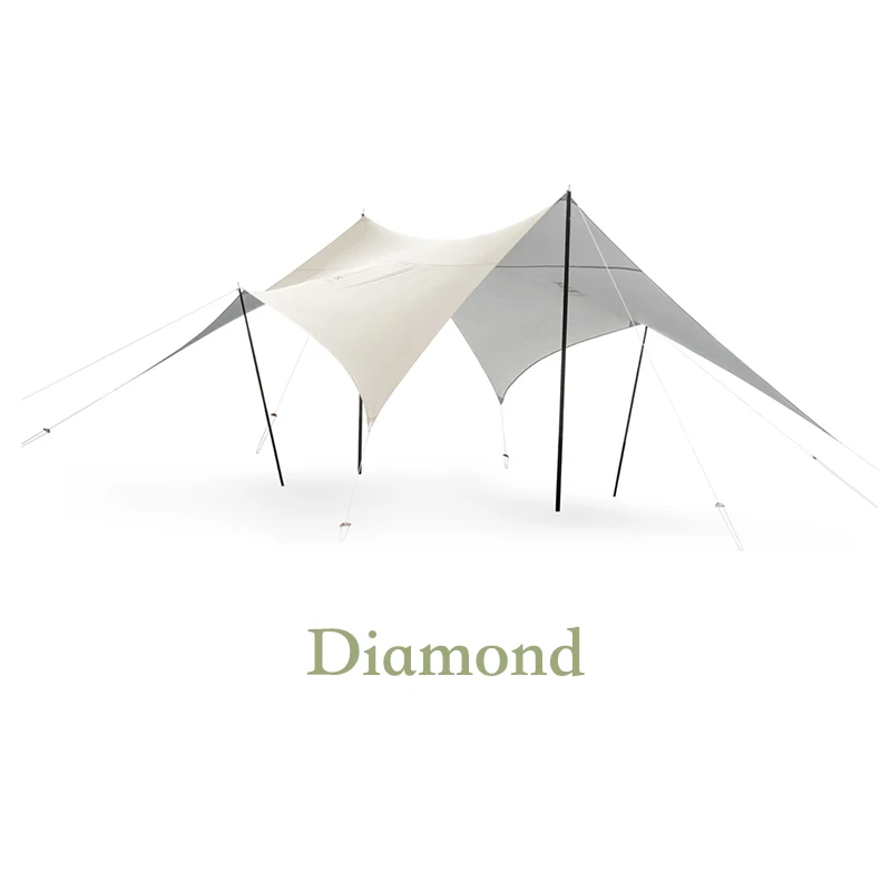 8-person Large Space Canopy Diamond Tarp Uv Protection 70d Ripstop ...