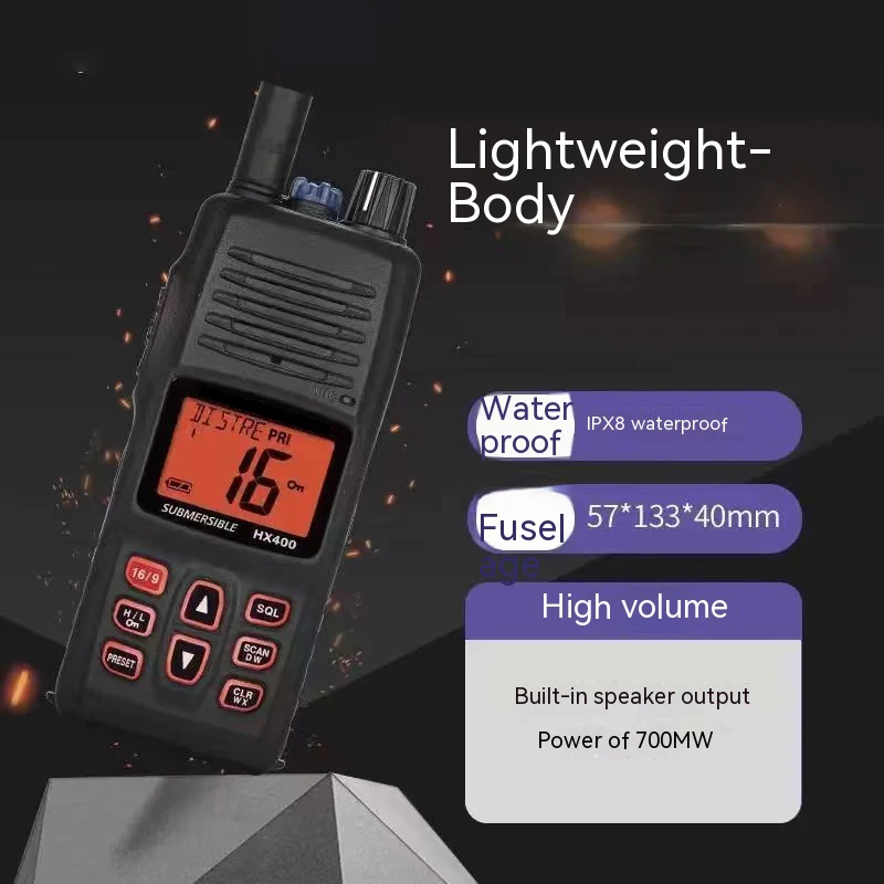 YAESU HX400IS Marine Radio HX400 5W VHF Handheld Transceiver Walkie ...