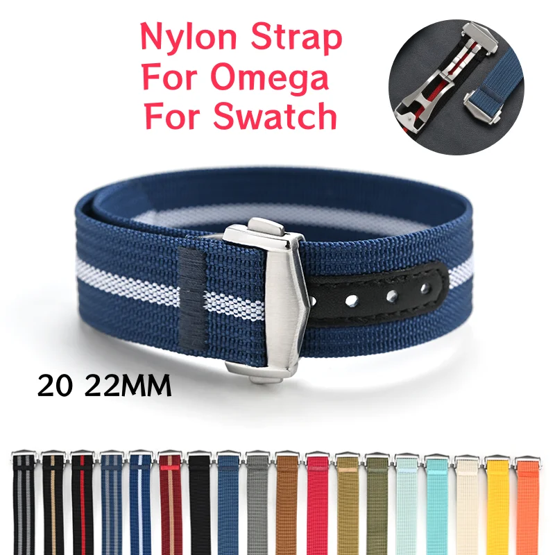 Nylon Nato Strap for Omega X Swatch MoonSwatch 20mm 22mm Men Women ...