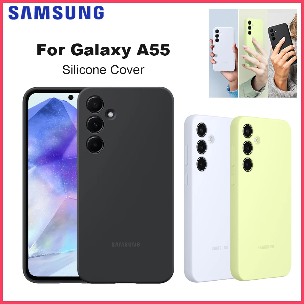 Original-For-Samsung-Galaxy-A55-5G-Silicone-Case-Samsung-A55-Smartphone ...