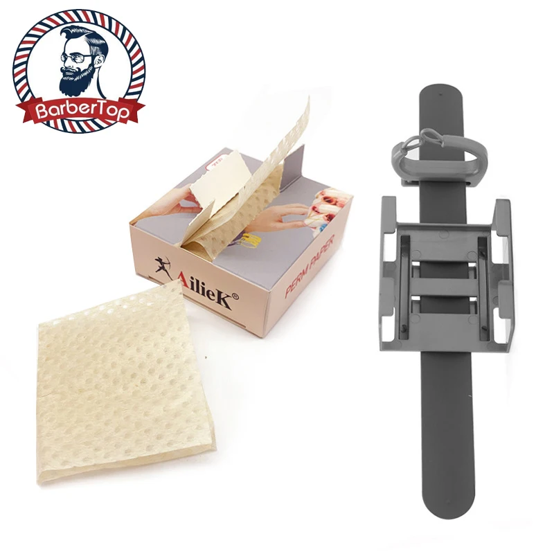 1Set Adjustable Wristband 200pcs Style Perm Paper Box for Salon Hair ...