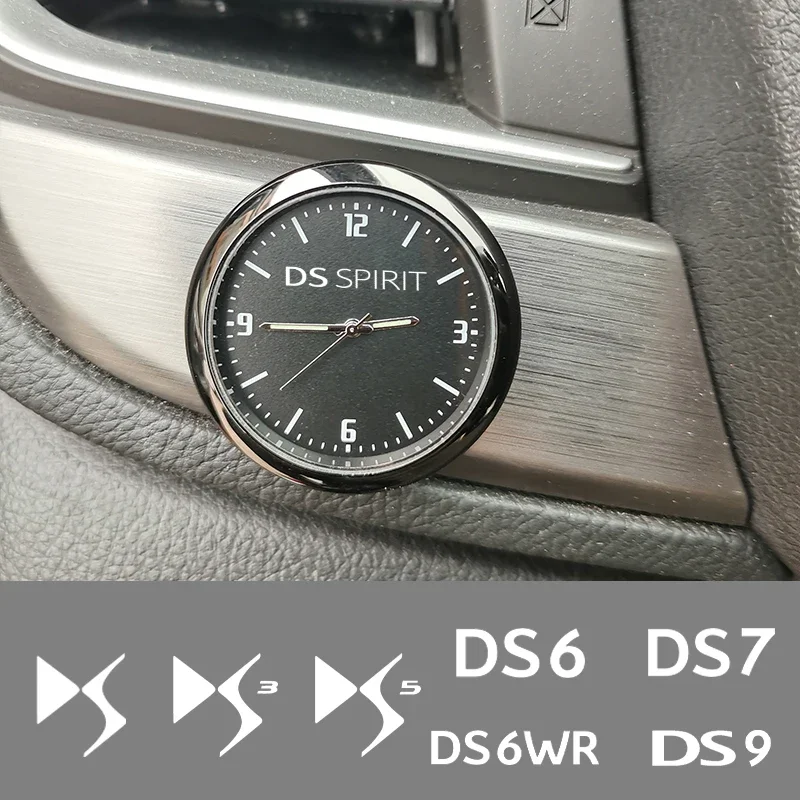 Car Quartz Clock Luminous Automobiles Internal Stick-On Digital Watch ...