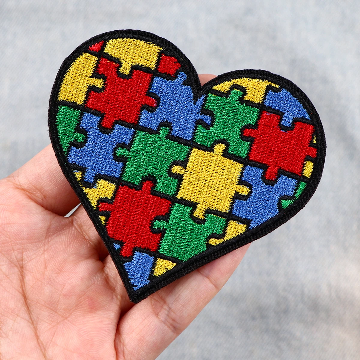 Autism-Awareness-Puzzle-Embroidered-Patches-For-Clothing-Badge-Adhesive ...