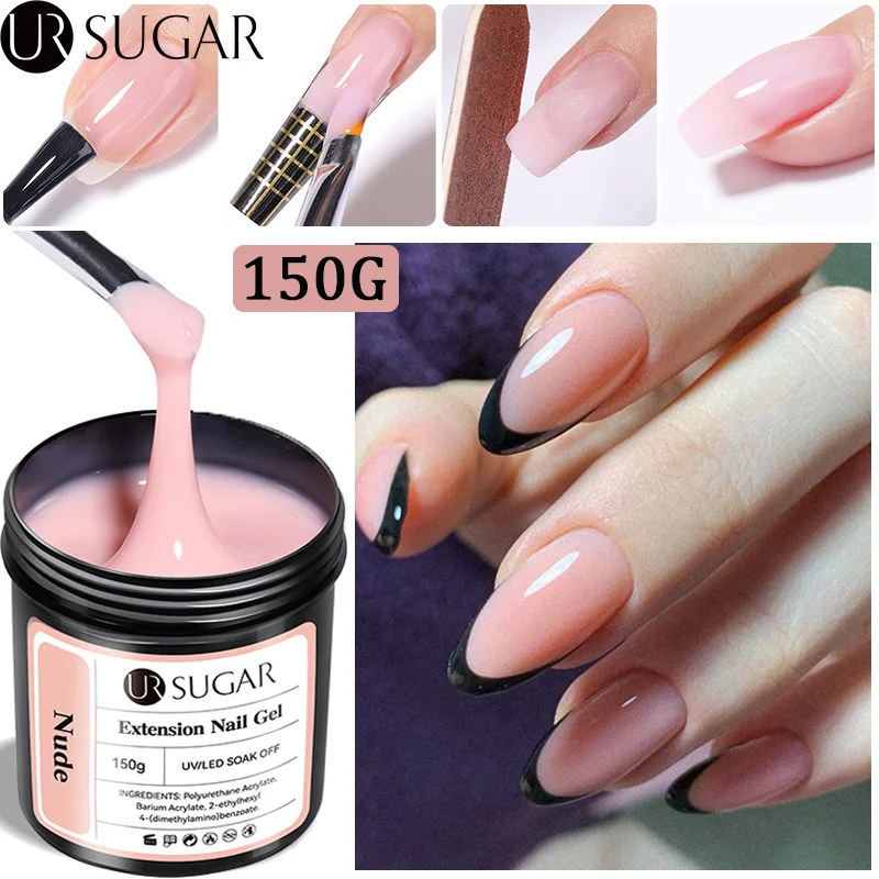 UR SUGAR 150g Pink Jelly Milky White Quick Extension Gel Camouflage ...