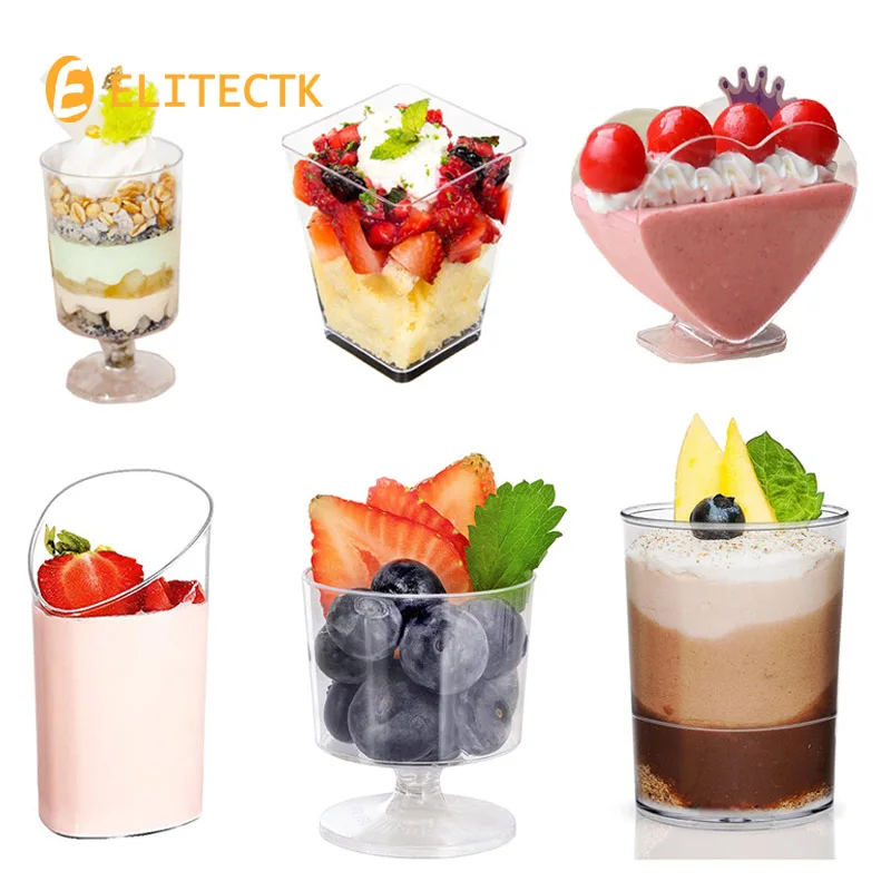 Disposable Ice Cream Plastic Cups | Disposable Mini Jelly Bowls - 50pcs ...