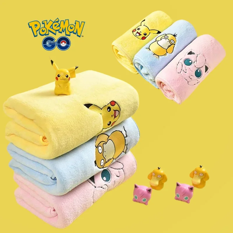 Pokemon-Pikachu-Coral-Velvet-Towel-Children-s-Soft-Strong-Absorbent ...