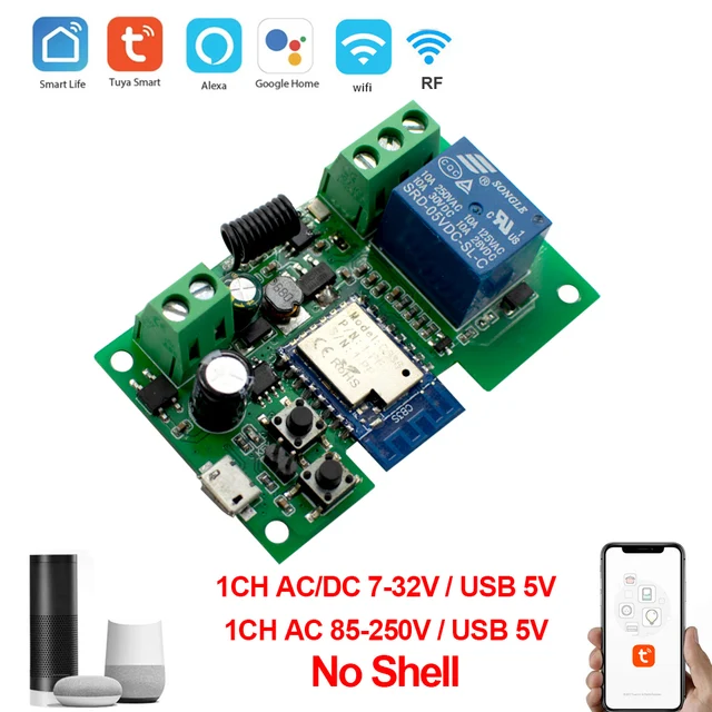 Tuya Smart Wifi Switch Module 5V 12V 24V 220V APP Remote Control ...