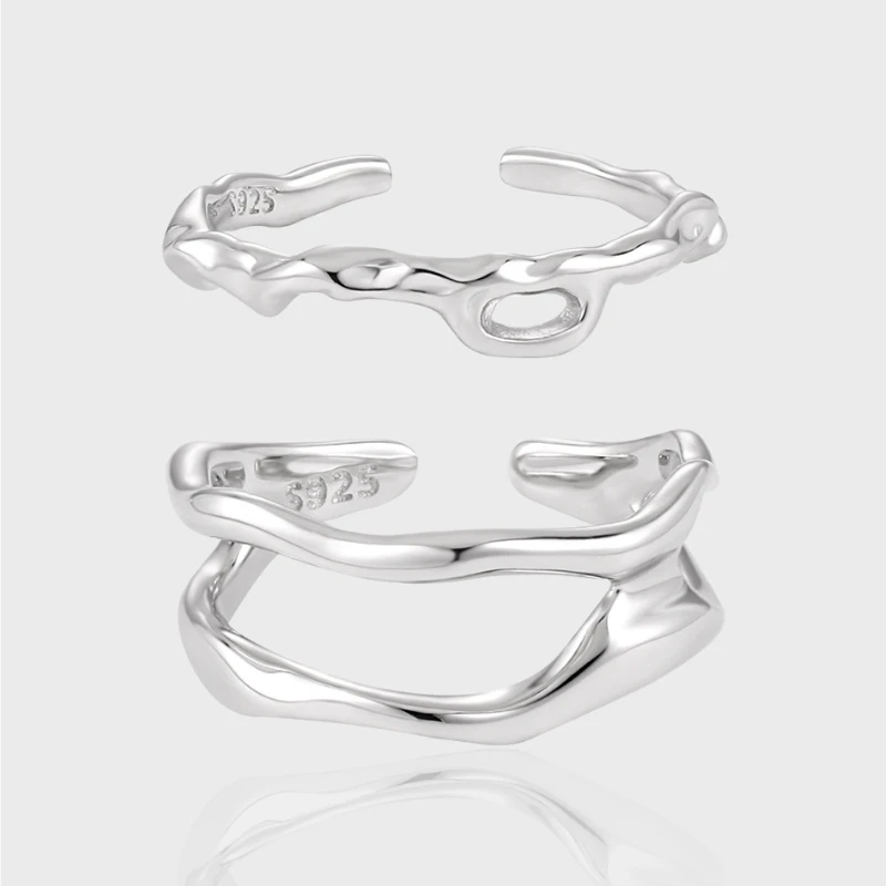 Original-Double-layer-Hollowed-Out-Design-Ring-Fashion-S925-Sterling-Silver-Rings-Electroplating ...