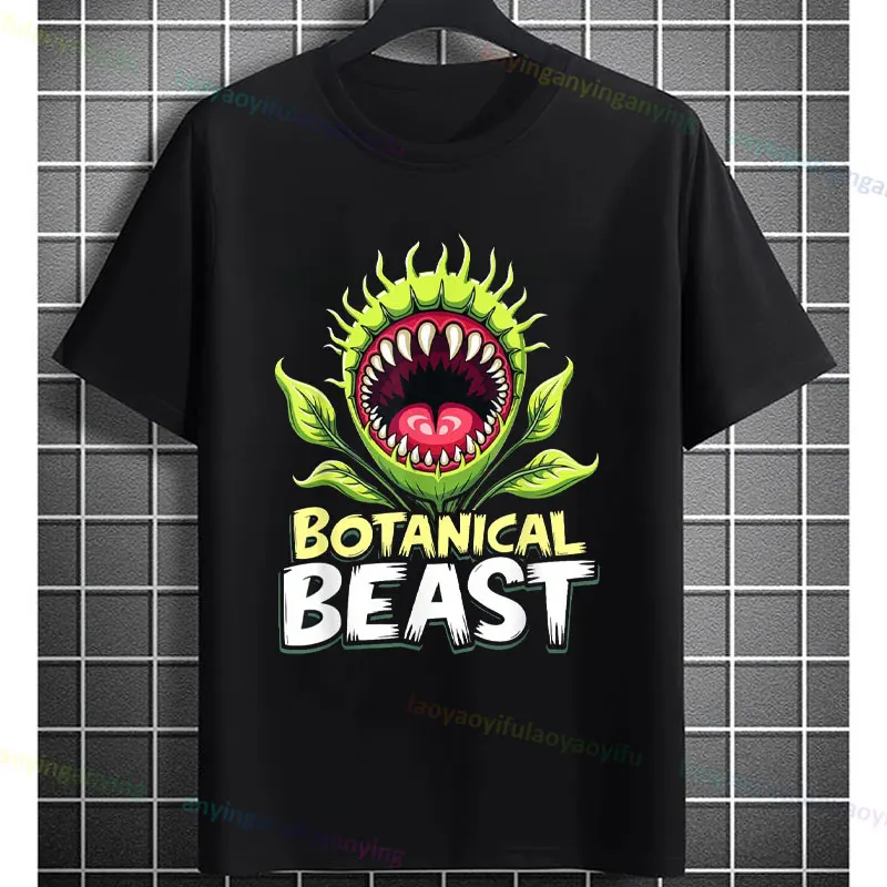 Funny "Botanical Beast" Venus Flytrap Graphic T-shirt Streetwear 100 ...