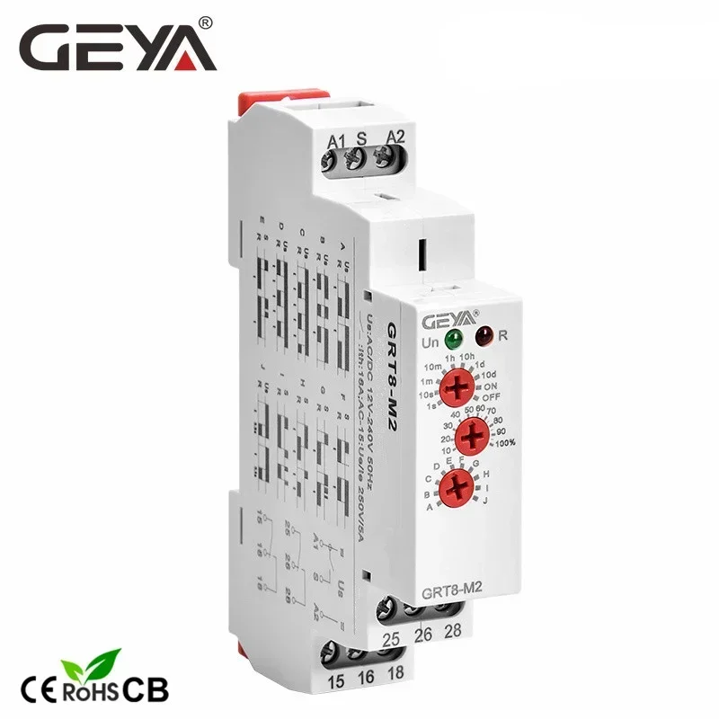 Rel-timer-multifunzione-GEYA-GRT8-M-16A-con-10-funzioni-scelte-Rel ...
