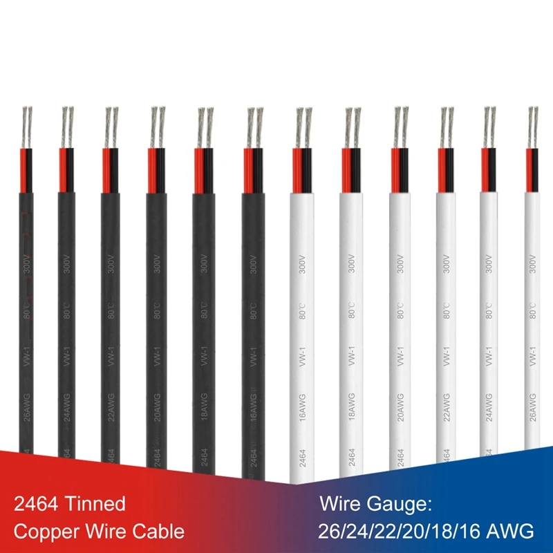 1 50m 2 Conductor Wires 12V Outdoor Speakers Wire Hookup Flexible PVC ...