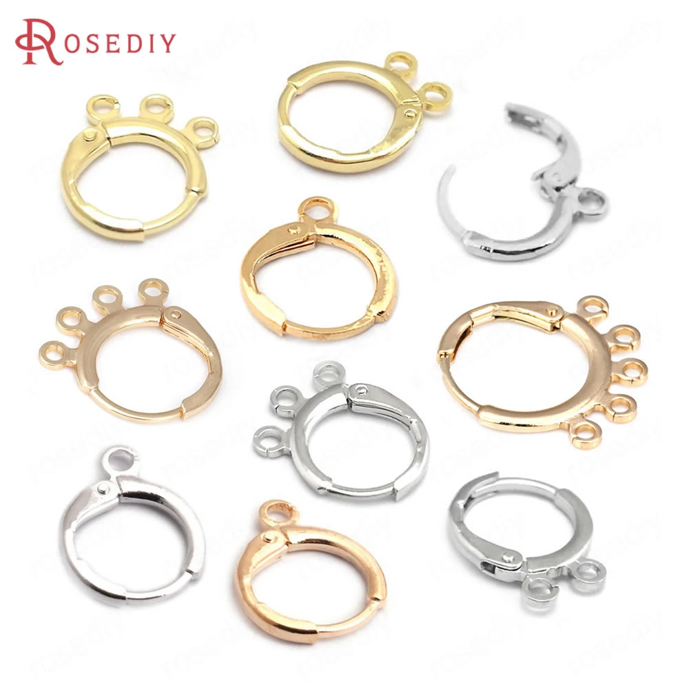 20pcs Loop Diameter 11.5-12mm 24k Gold Color Brass Round Loop Earrings ...